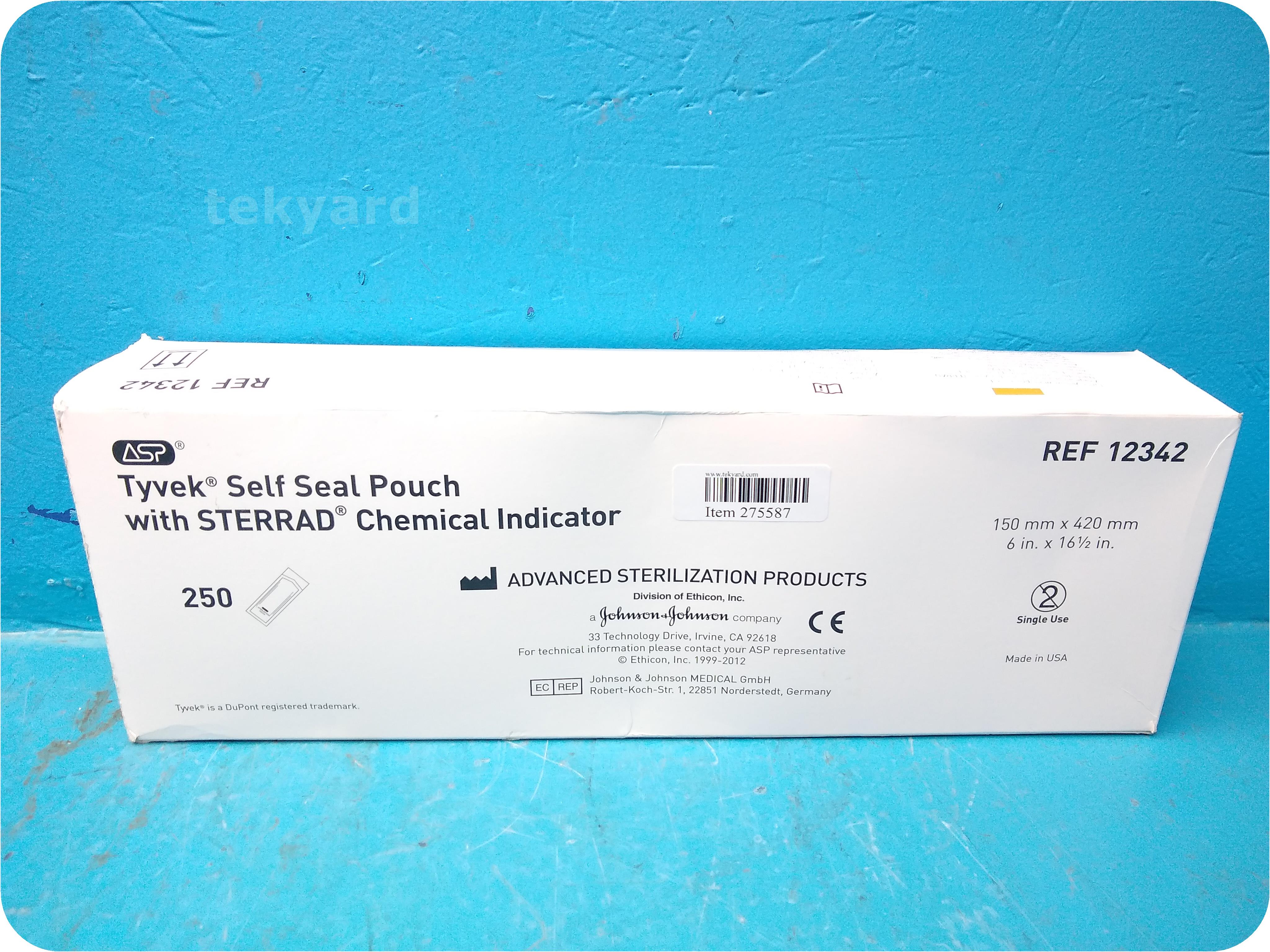 tekyard, LLC. - 275587-ASP Tyvek 12342 Self Seal Pouch Sterrad Chemical ...