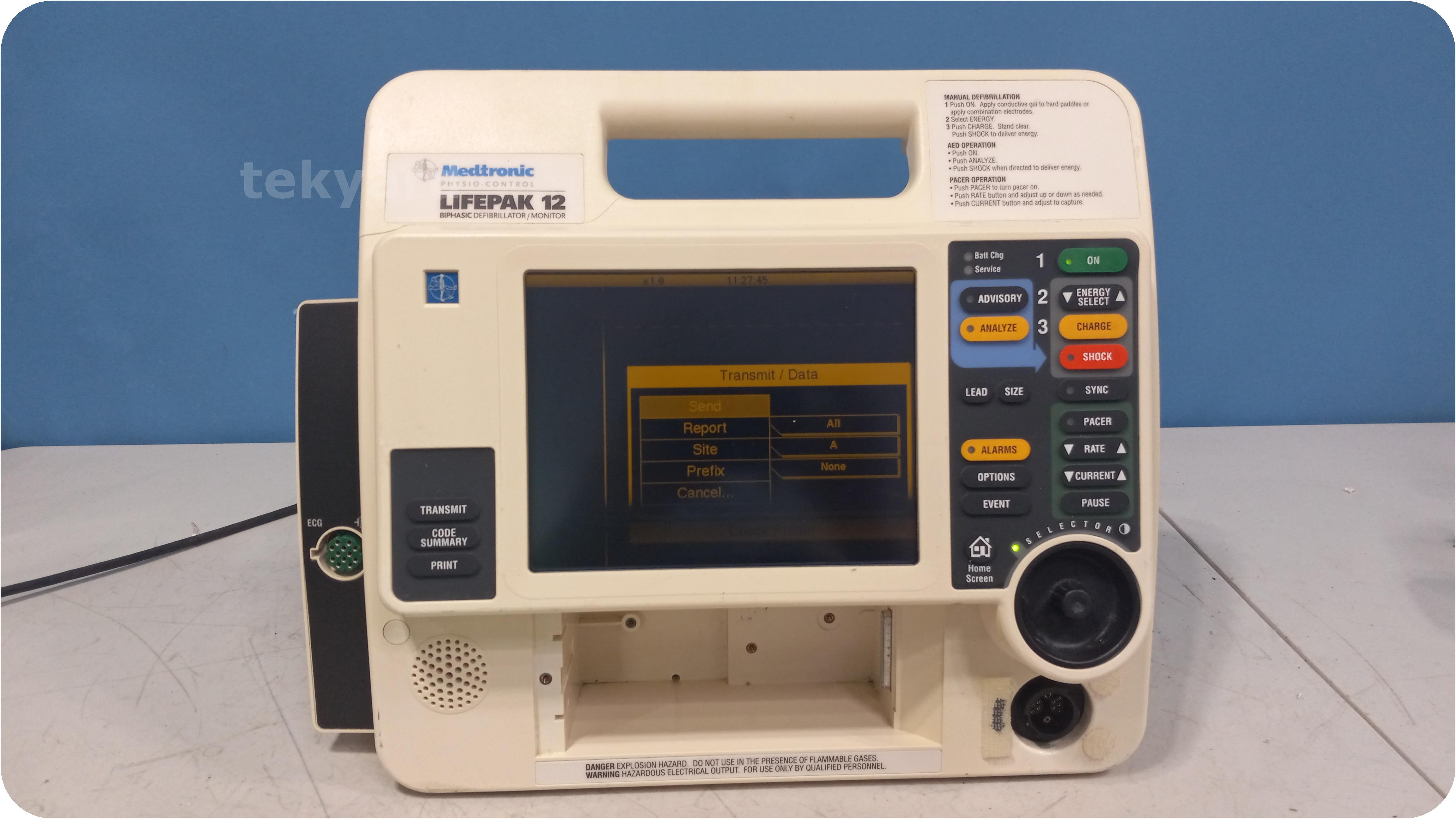 tekyard, LLC. - 310175-Medtronic Physio-Control LifePak 12 Biphasic Defibrillator / Monitor