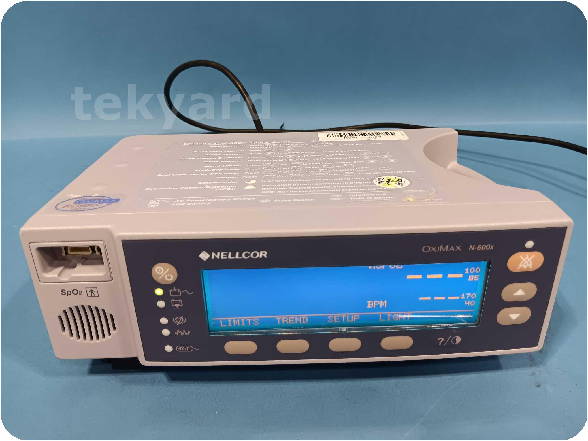 tekyard, LLC. - 324657-Nellcor Oximax N-600X Pulse Oximeter